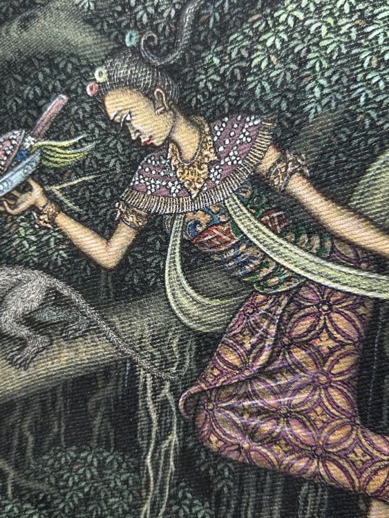 Grande Peinture indonésienne Bali Ubud Samandra années 1960 | Kaufen ...