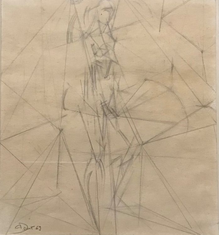 Abstrakte Sehr Interessante Zeichnung Unleserlich Signiert | Kaufen auf Ricardo