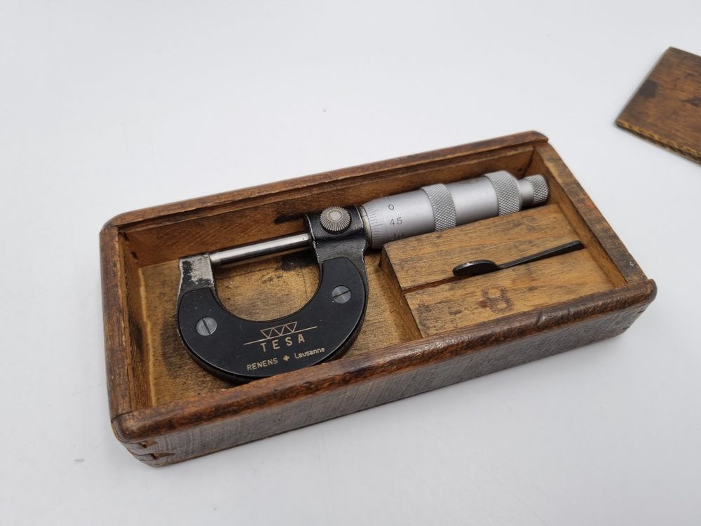 Altes Tesa Micrometer / Renens + Lausanne in Holzschachtel (Gebraucht ...
