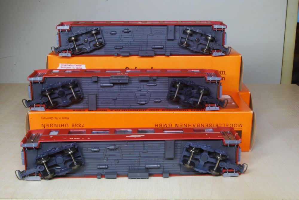 Bemo 2 x 3258 / 1 x 3257 Rhb Personenwagen 2. Kl. / 1./2. Kl (Gebraucht ...