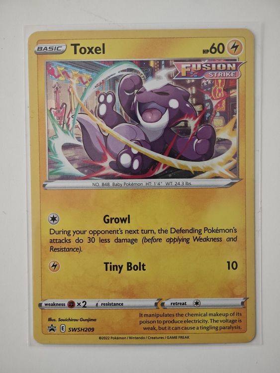 Carte Pokémon Toxel - Fusion Strike - Etat Neuf! Rare promo (Neuf (Voir ...