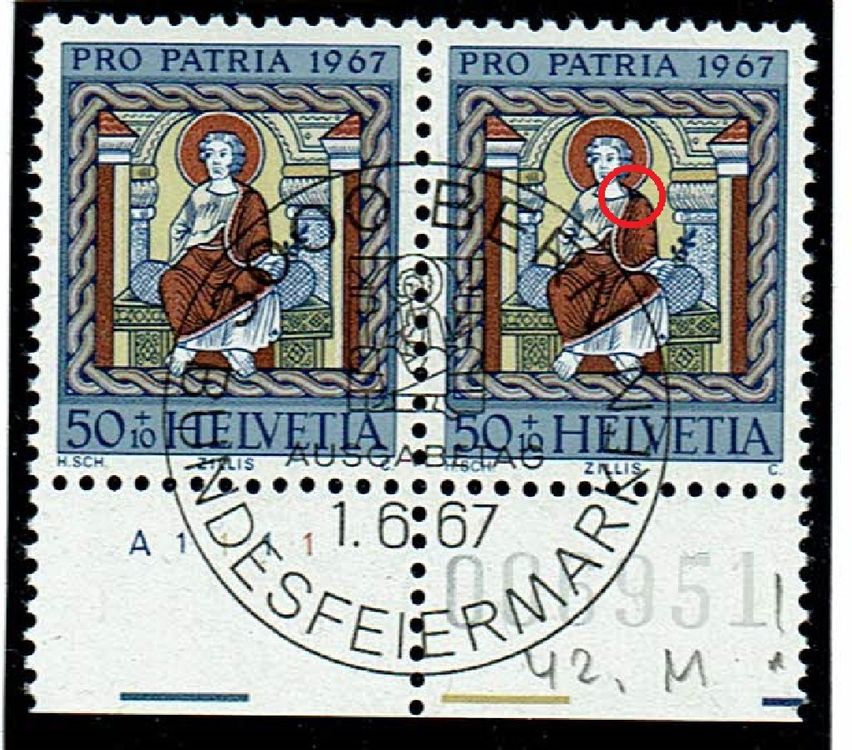 VAR/Pro Patria paire B137 variété 2.01 Epaulette noire | Kaufen auf Ricardo