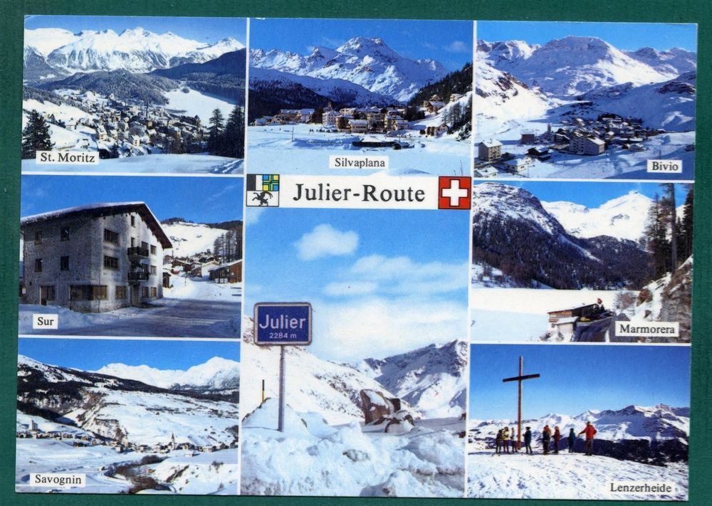 Julier-Route, Mehrbilderkarte (Gebraucht) in Sargans für CHF 1 – mit Lieferung auf Ricardo kaufen
