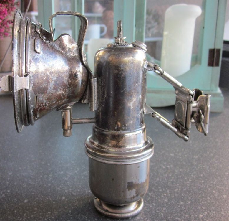 Alte Karbid-Fahrradlampe, Originalglas, Riemann Chemnitz | Kaufen auf ...