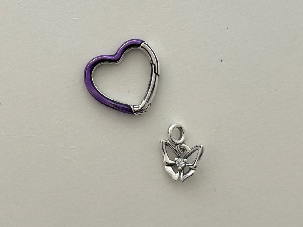 Original Pandora ME Butterfly Mini Dangle & Heart Connector | Kaufen ...