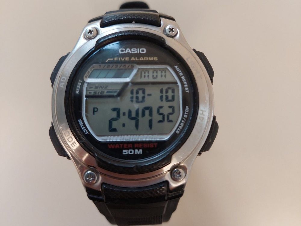 Armbanduhr Casio W-212H schwarz (Digitalanzeige funktionier (Gebraucht ...