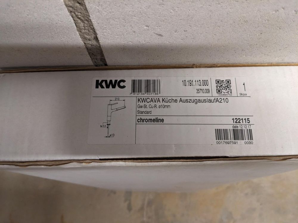 Küchen Armatur KWC Ava ausziehbar | Kaufen auf Ricardo
