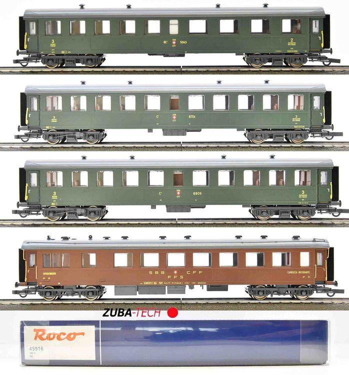 Roco 45916 Personenwagen-Set 4tlg. SBB H0 GS mit OVP (Gebraucht) in St ...