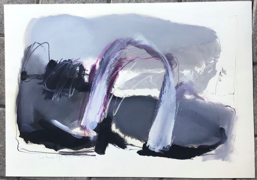 Abstrakte Mischtecknik Unleserlich Signiert | Kaufen auf Ricardo