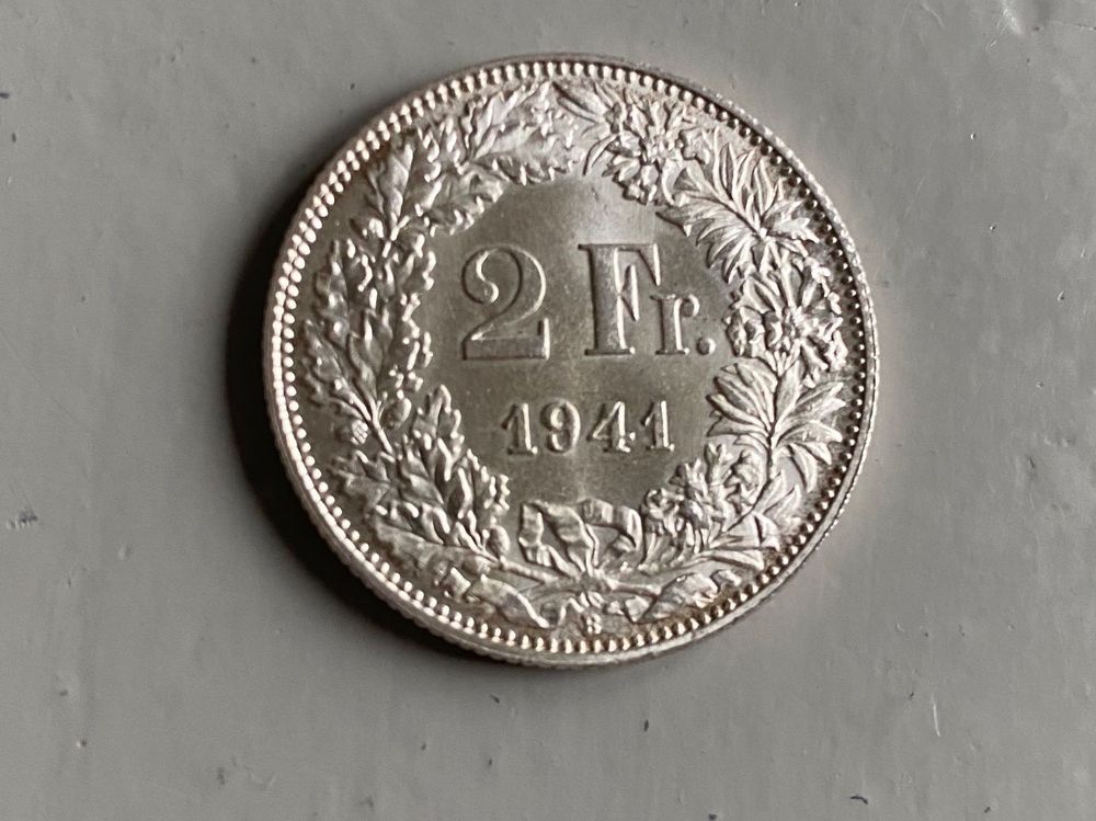 Top 2 Franken 1941 fast unz./stgl. (Gebraucht) in Zürich für CHF 19 – mit Lieferung auf Ricardo ...