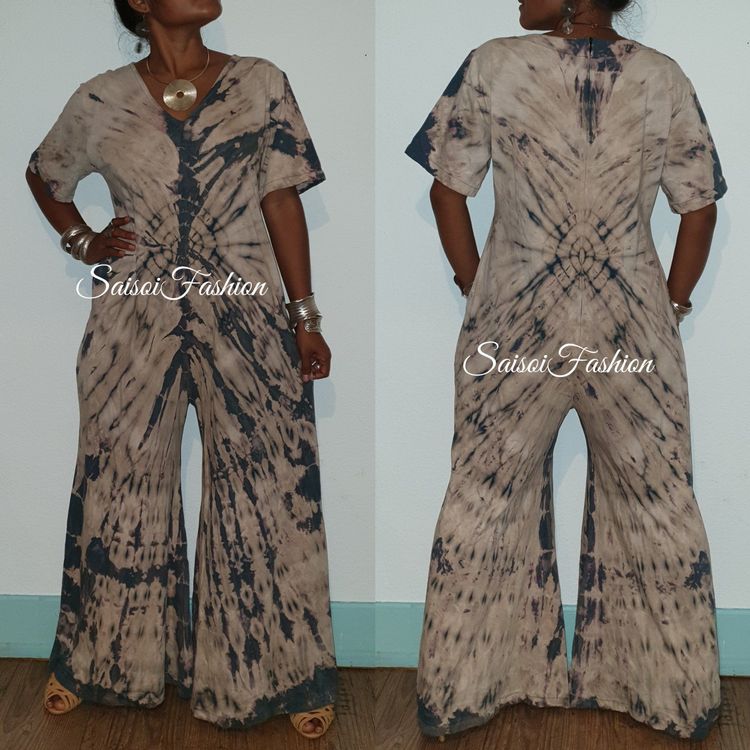 Sommer unikat Batik Handgefärbt Boho Overall Jumpsuit XS-L (Neu und ...