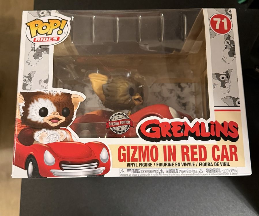 Funko Pop Rides Gremlins Gizmo in Red Car N°71 (Neuf avec emballage d ...