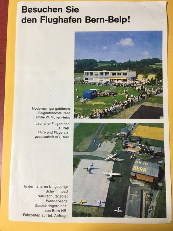 Flughafen Bern Belp Broschüre Prospekt (Gebraucht) in Küttigen für CHF 5 – mit Lieferung auf ...