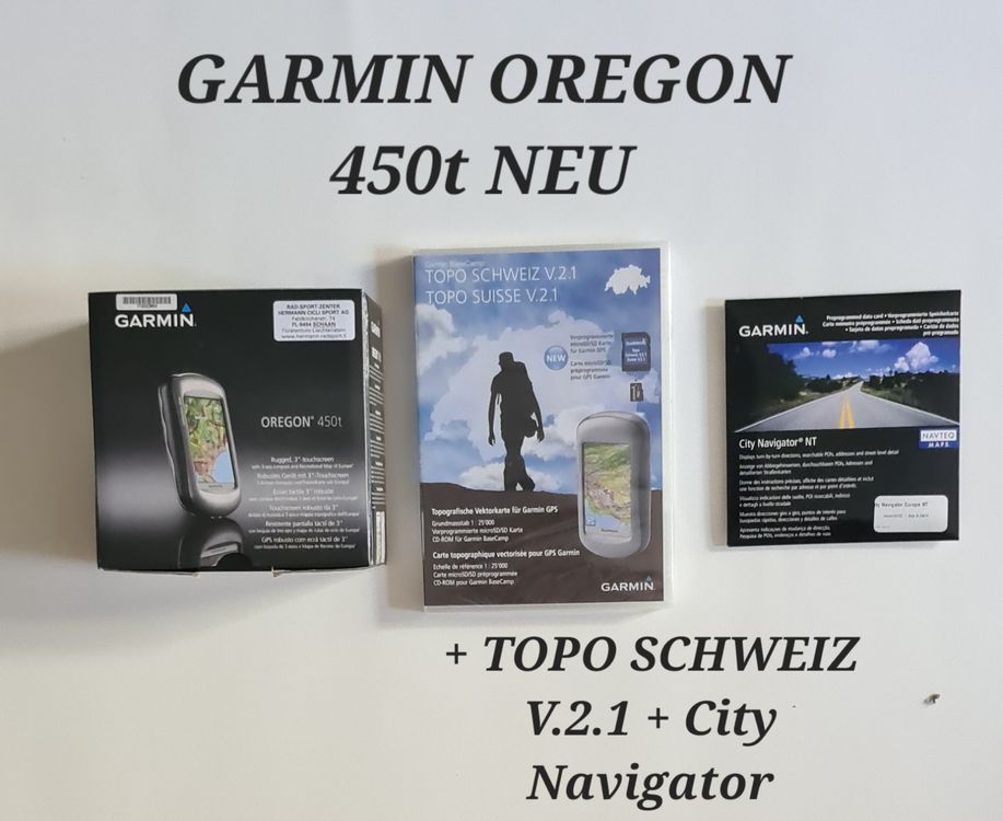 GARMIN OREGON 450t+CD TOPOSchweiz+microSD+City Navigator NEU | Kaufen ...