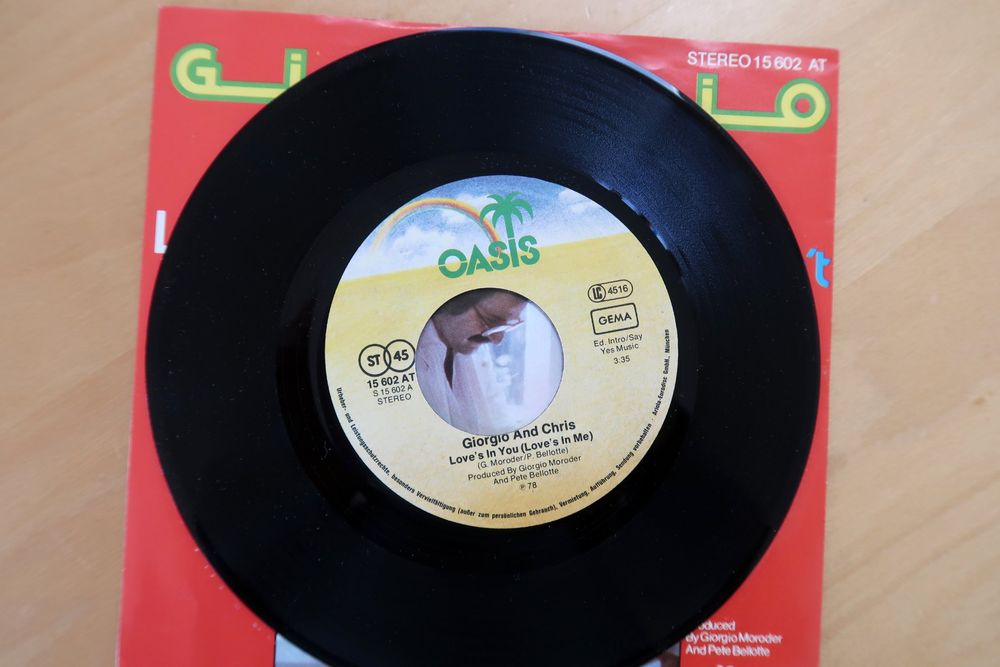 GIORGIO MORODER - 5 VINYL SINGLES (VG- bis VG+) (Gebraucht) in Hedingen ...