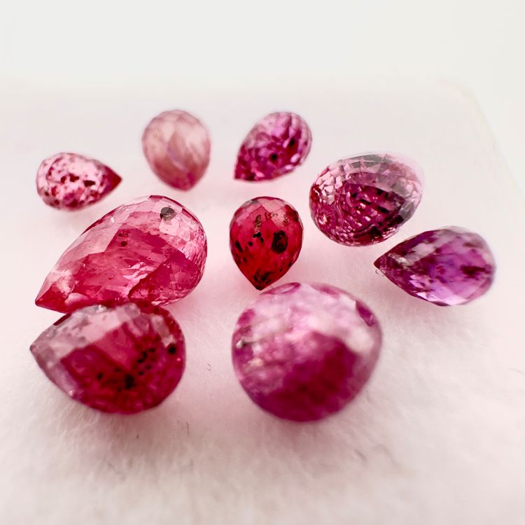 Natural Ruby - 3 to 6 mm - 3.33 ct - 9 Pcs - Madagascar (Neu (gemäss ...