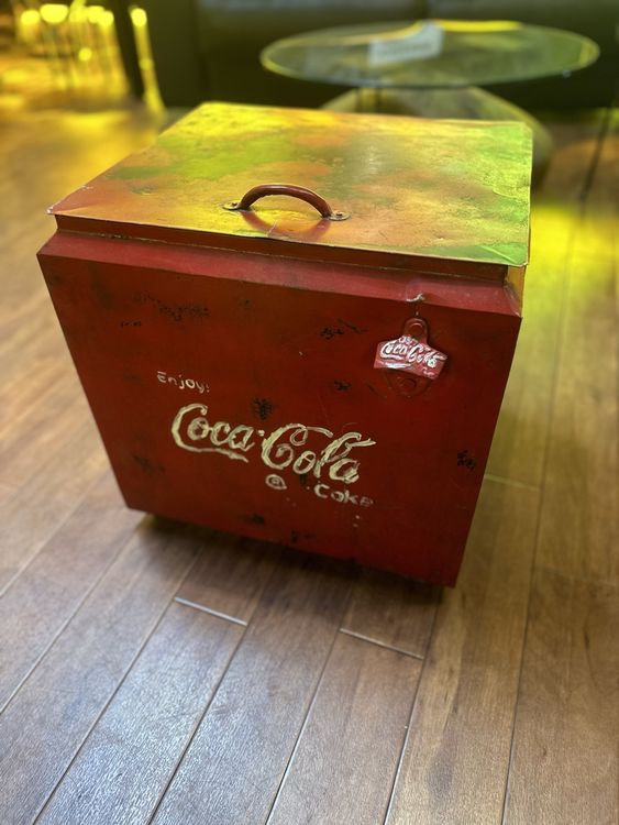 Glacière vintage Coca-Cola déco industrielle bar loft (Neu und ...