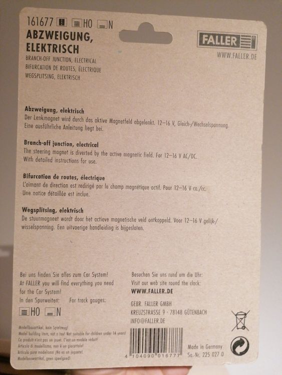FallerCar Abzweigung elektrisch | Kaufen auf Ricardo