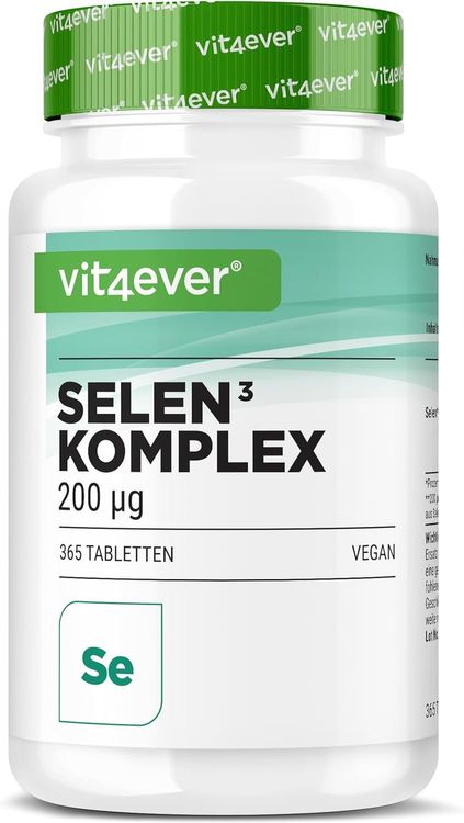 Selen 3-Komplex 200 µg – 365 Tabletten vegan (Neu und originalverpackt ...
