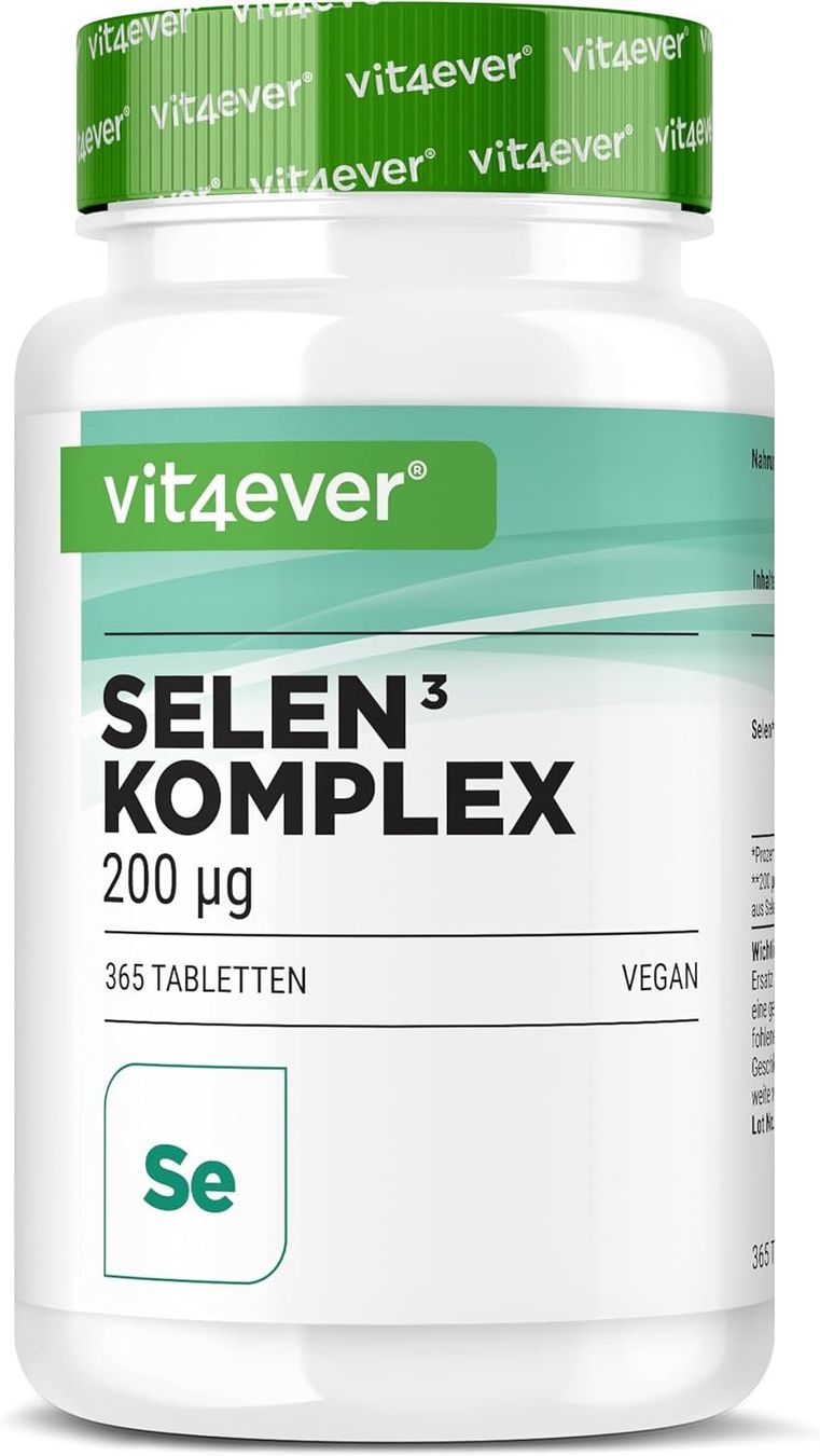 Selen 3-Komplex 200 µg – 365 Tabletten vegan (Neu und originalverpackt ...
