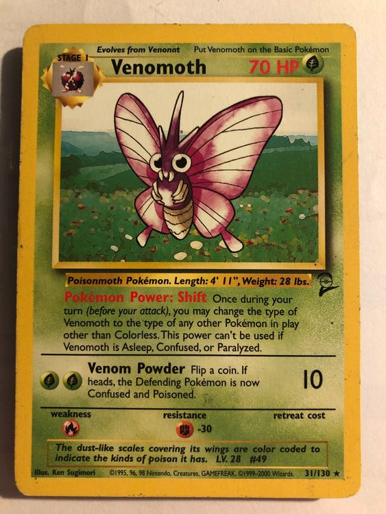 Venomoth (rare) Base set2 - PL - ab 1.- (Usato) a Giubiasco per CHF 1 ...
