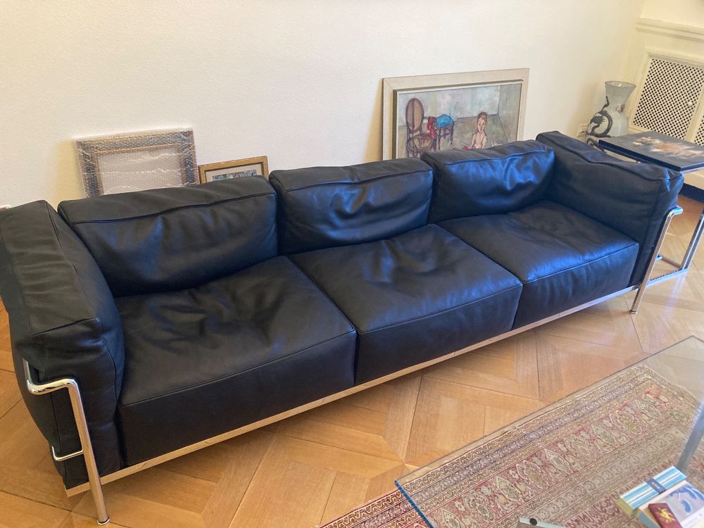 SOFA LC 3 CASSINA LE CORBUSIER, 3-sitzig, schwarz, Rechnung (Gebraucht ...