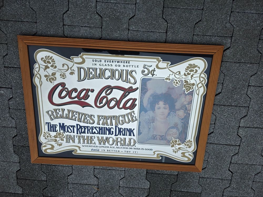 Coca Cola Kult Werbe Spiegel Bild - 87 cm x 62 cm (Gebraucht) in ...