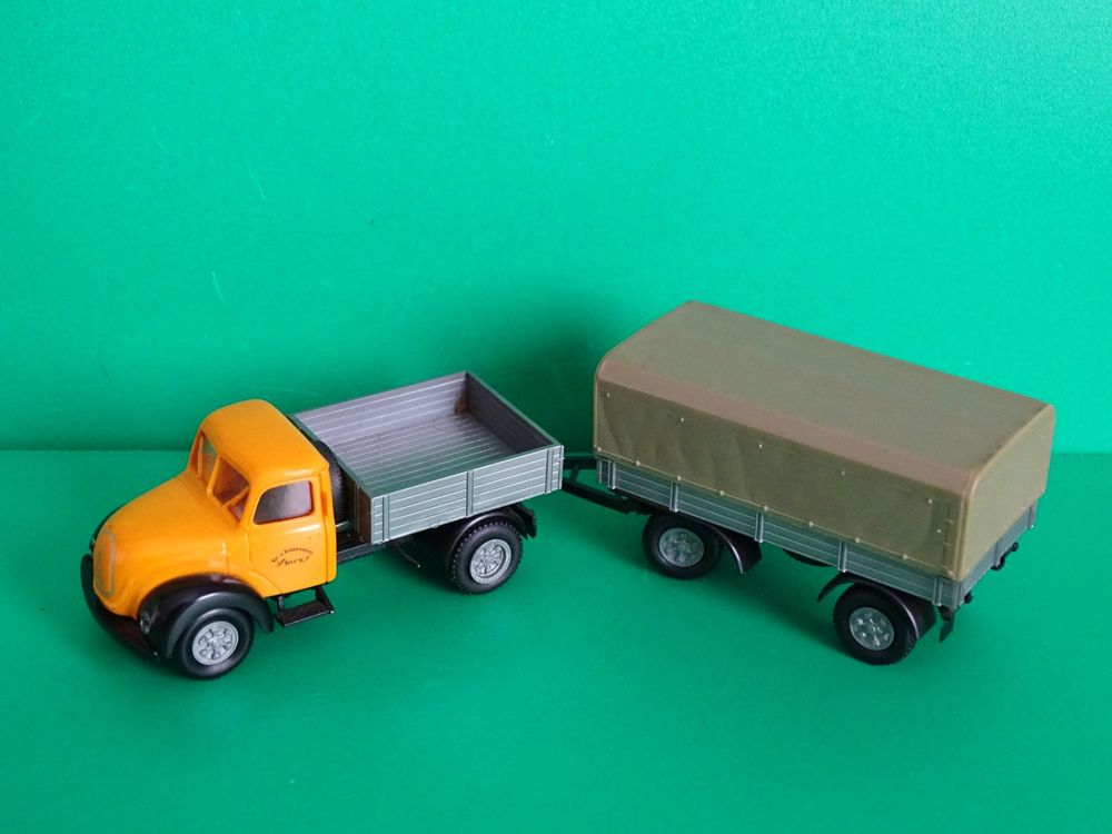 Magirus LKW "KuV Davos" mit Anhänger von Brekina 1/87 (Gebraucht) in ...
