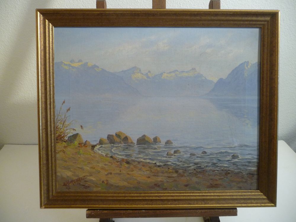 SIGNIERT R. MARGAIRAZ - BERG- UND SEELANDSCHAFT (Gebraucht) in Aesch BL für CHF 199 – mit ...