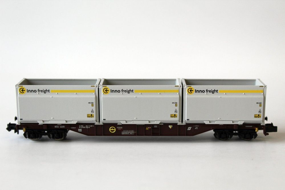MINITRIX - 4-achsiger Containertragwagen der ÖBB | Kaufen auf Ricardo