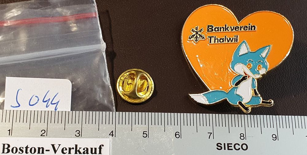 S044 - Pin Bank Bankverein Tahlwil Herz Fuchs Fox (Gebraucht) in ...