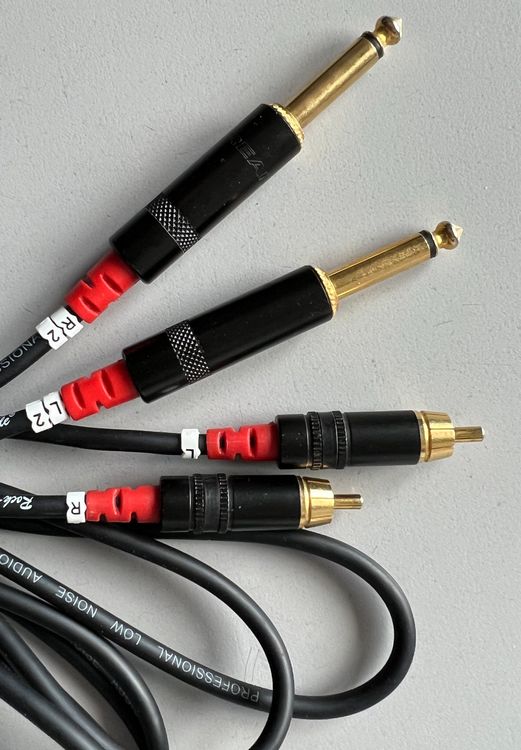 2 x 2 Meter Jack- Chinch Kabel | Kaufen auf Ricardo