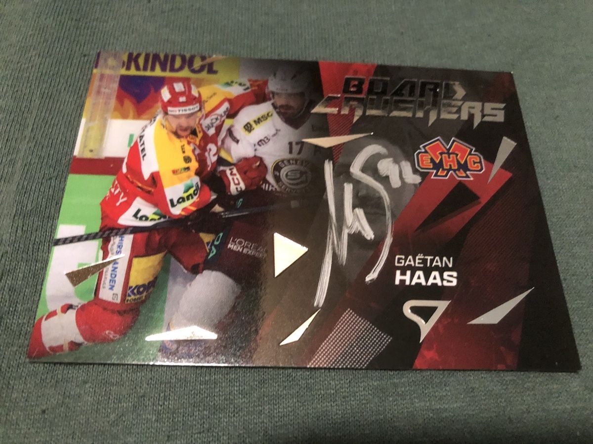 Gaetan Haas EHC Biel SCB NHL Hockey Card signiert (Gebraucht) in ...