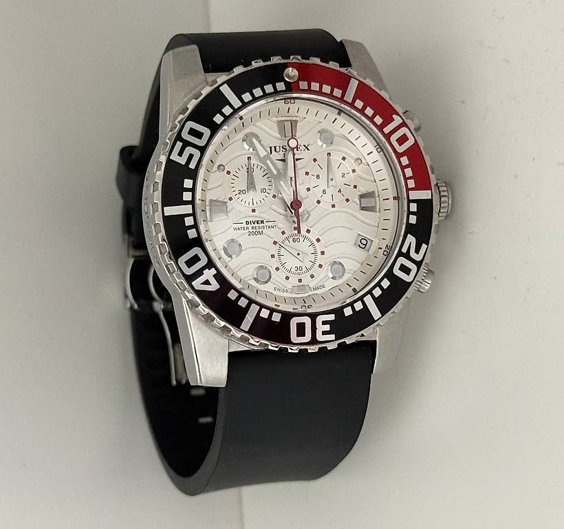 Justex Diver Chronograph Herrenuhr, neuwertig, Swiss Made (Gebraucht ...