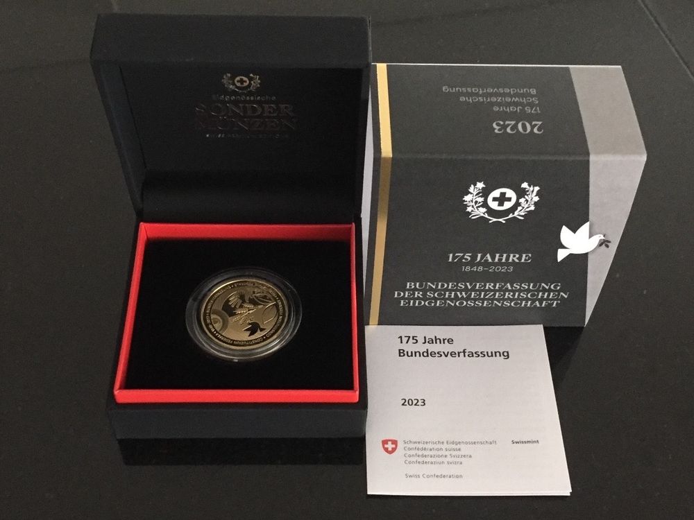 50 Franken 2023 Gold Gedenkmünze 175 Jahre Bundesverfassung | Kaufen ...