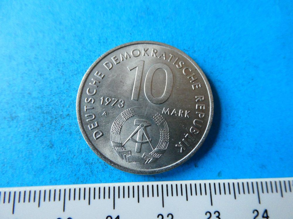 DDR 1973, 10 Mark - Gedenkmünze unzirkuliert (Neu (gemäss Beschreibung)) in Hinterforst für CHF ...
