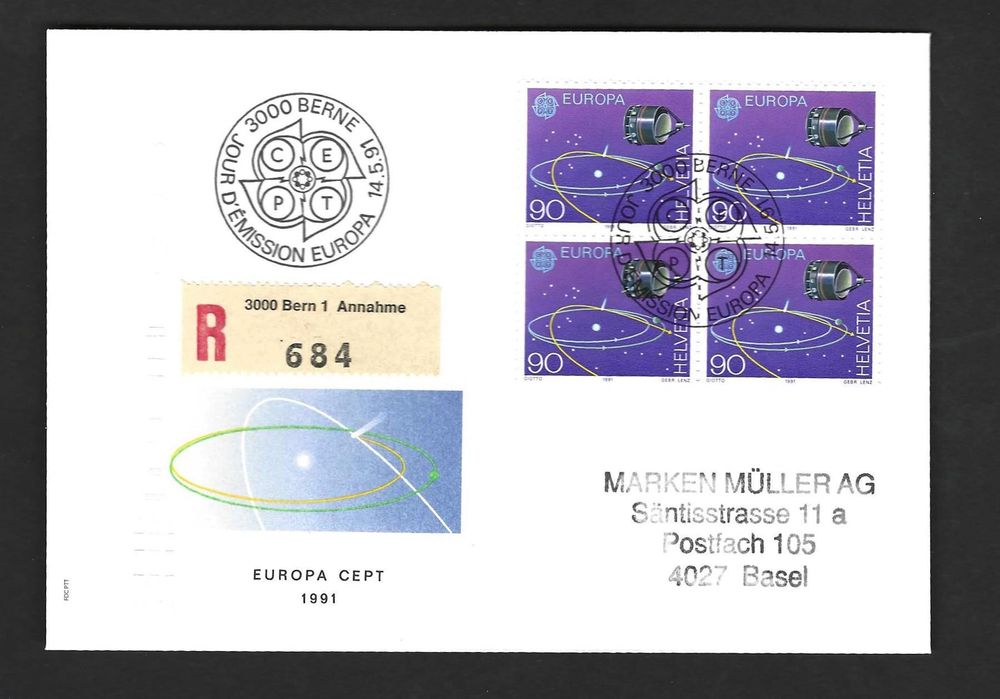 FDC Einschreiben Viererblock 91 | Kaufen auf Ricardo