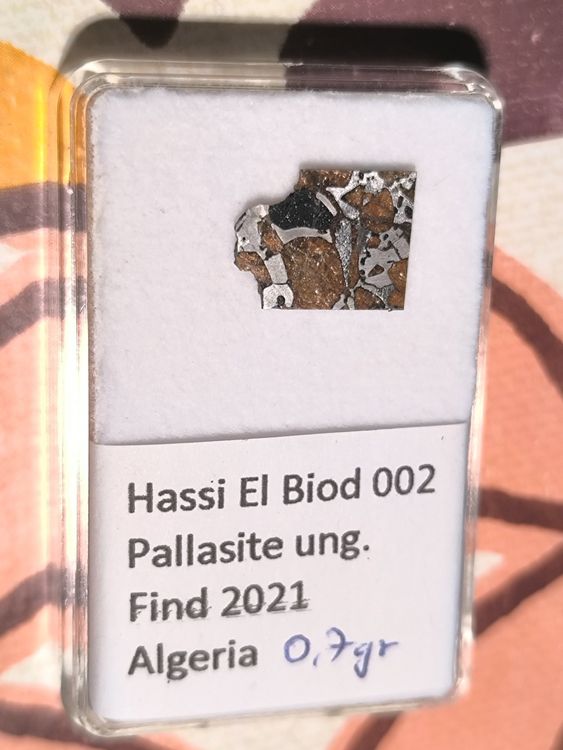 Hassi El Biod 002 Ungrouped Pallasite Meteorite, 0.7 gr | Kaufen auf ...