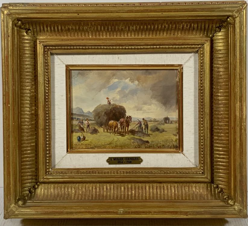 Ludwig Müller -Cornelius (1864-1946) Gemälde -Bauer im Feld (Gebraucht ...