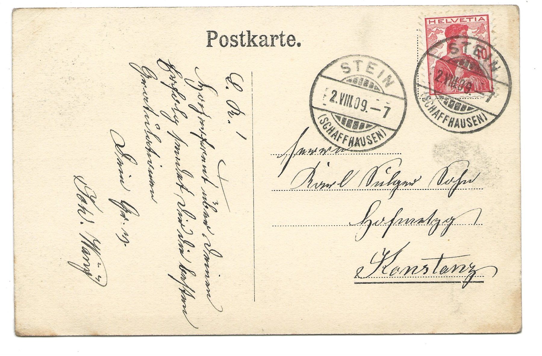 Stein am Rhein (SH) Dampfschiff Neptun senkt Kamin - 1909 (Gebraucht ...