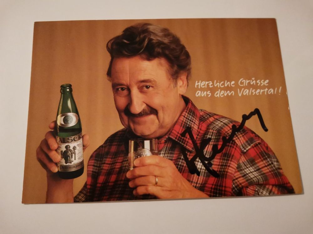 Valser Wasser, Hans Jenny Autogramm Werbung, 1989 (Gebraucht) in ...