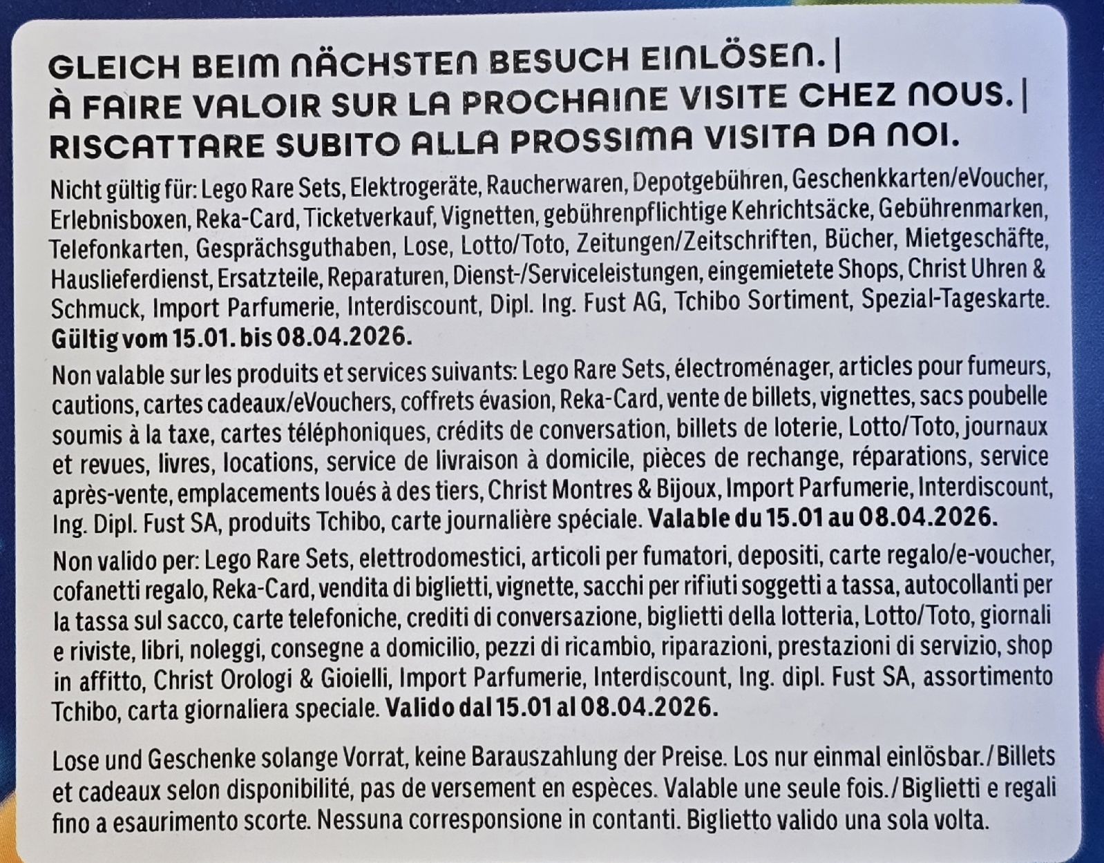 Bon 15% Rabatt auf Non- Food COOP CITY gültig bis 08.4.2026 (Neu ...