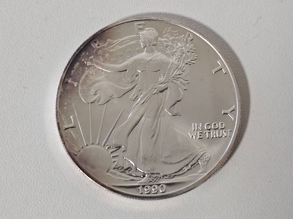 USA 1 Dollar 1990 (American Silver Eagle) (Gebraucht) in Dübendorf für ...