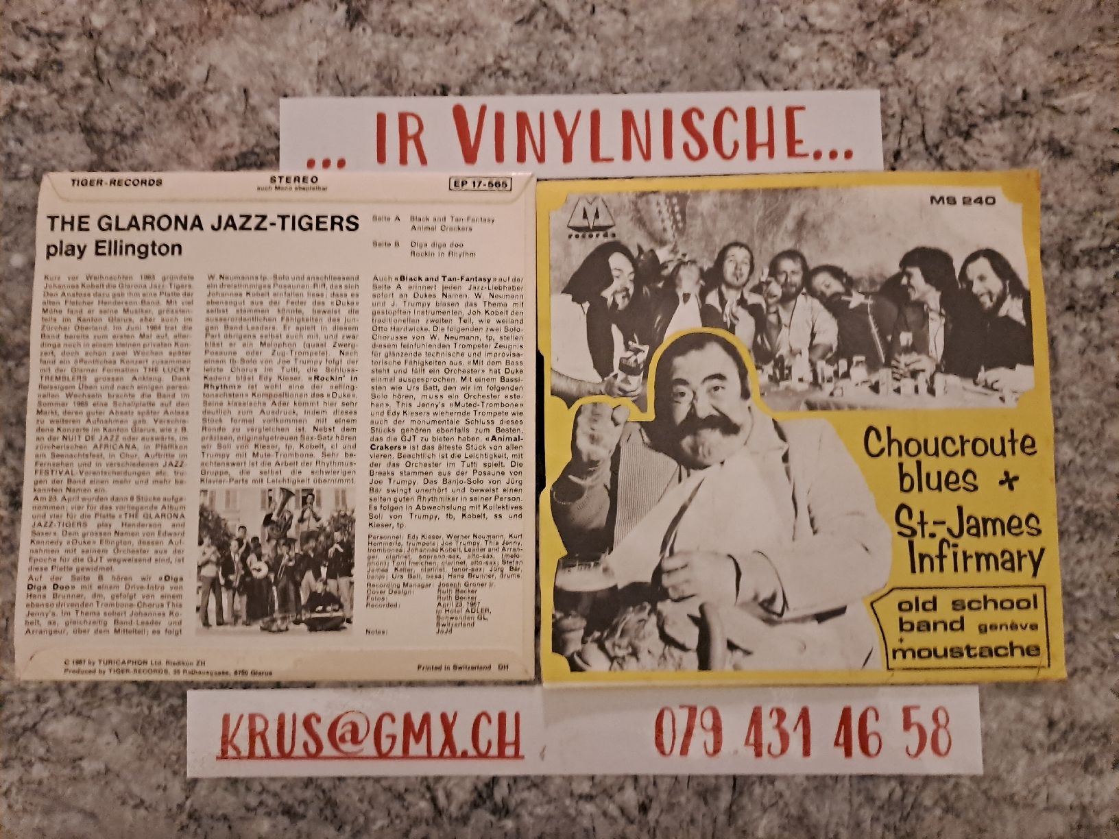 🇨🇭 2 Jazz-Singles THE GLARONA JAZZ TIGERS/OLD SCHOOL BAND (Gebraucht ...