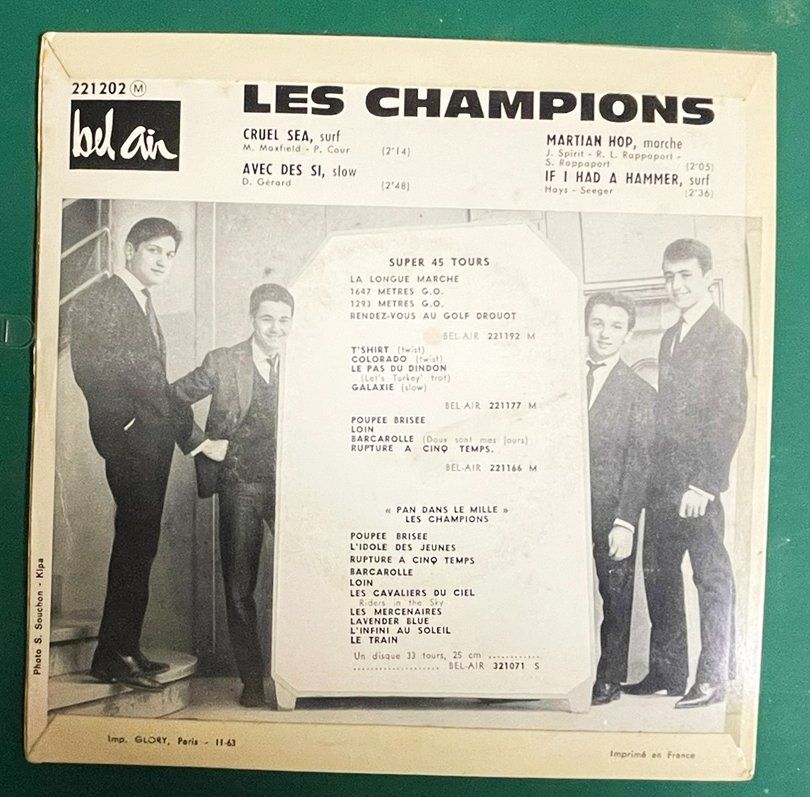 Single: LES CHAMPIONS - Cruel Sea (4-Track EP) (Gebraucht) in ...