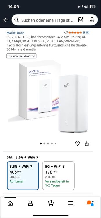 Huawei Brovi 5G Router H165-383 (Neu (gemäss Beschreibung)) in ...