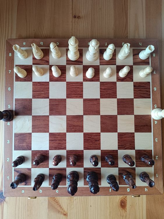 NEW Schach Chess board Schachspiel Schachbrett Naturholz Neu (Neu und ...