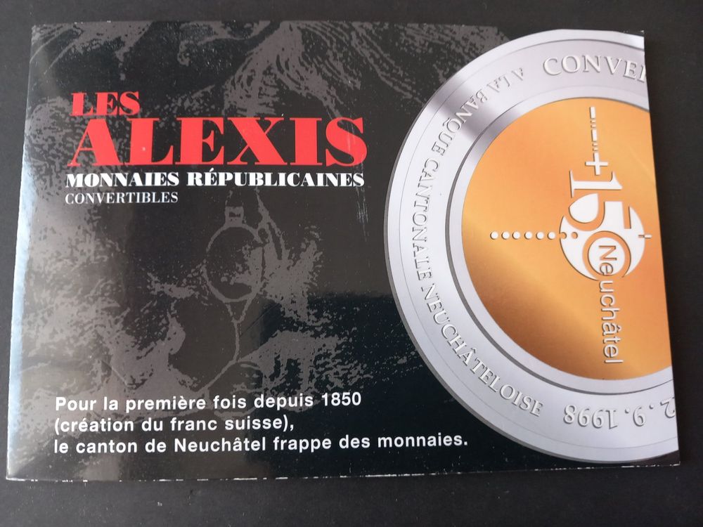 Médaille les Alexis 1998 stgl (Gebraucht) in Neuchâtel für CHF 1.9 ...