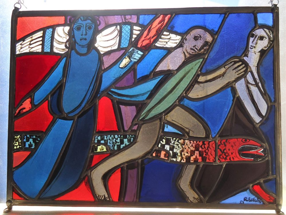 Sakrale Glaskunst ROBERT SCHÄR, Vertreibung aus dem Paradies (Gebraucht) in Davos Platz für CHF ...