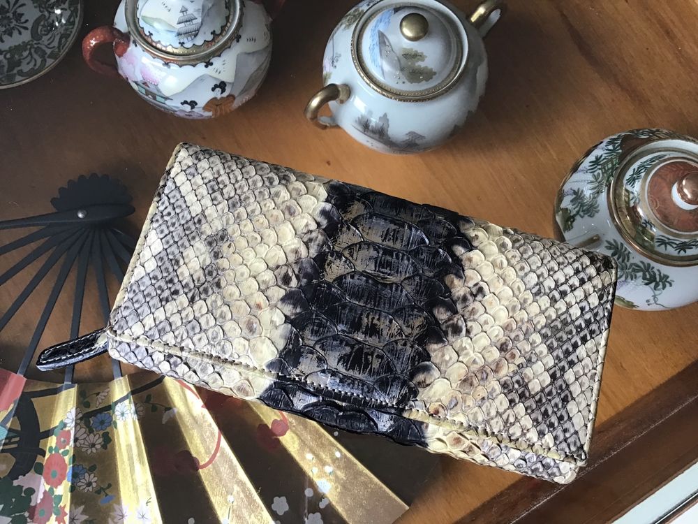 SILVANO BIAGINI Luxus Pythonleder Geldbörse NP Fr. 295.— (Neu (gemäss ...